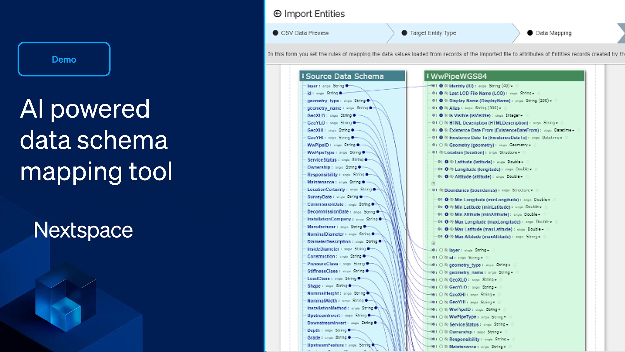 Demo - AI Powered Data Schema Mapping Tool — Video library — Nextspace Ltd